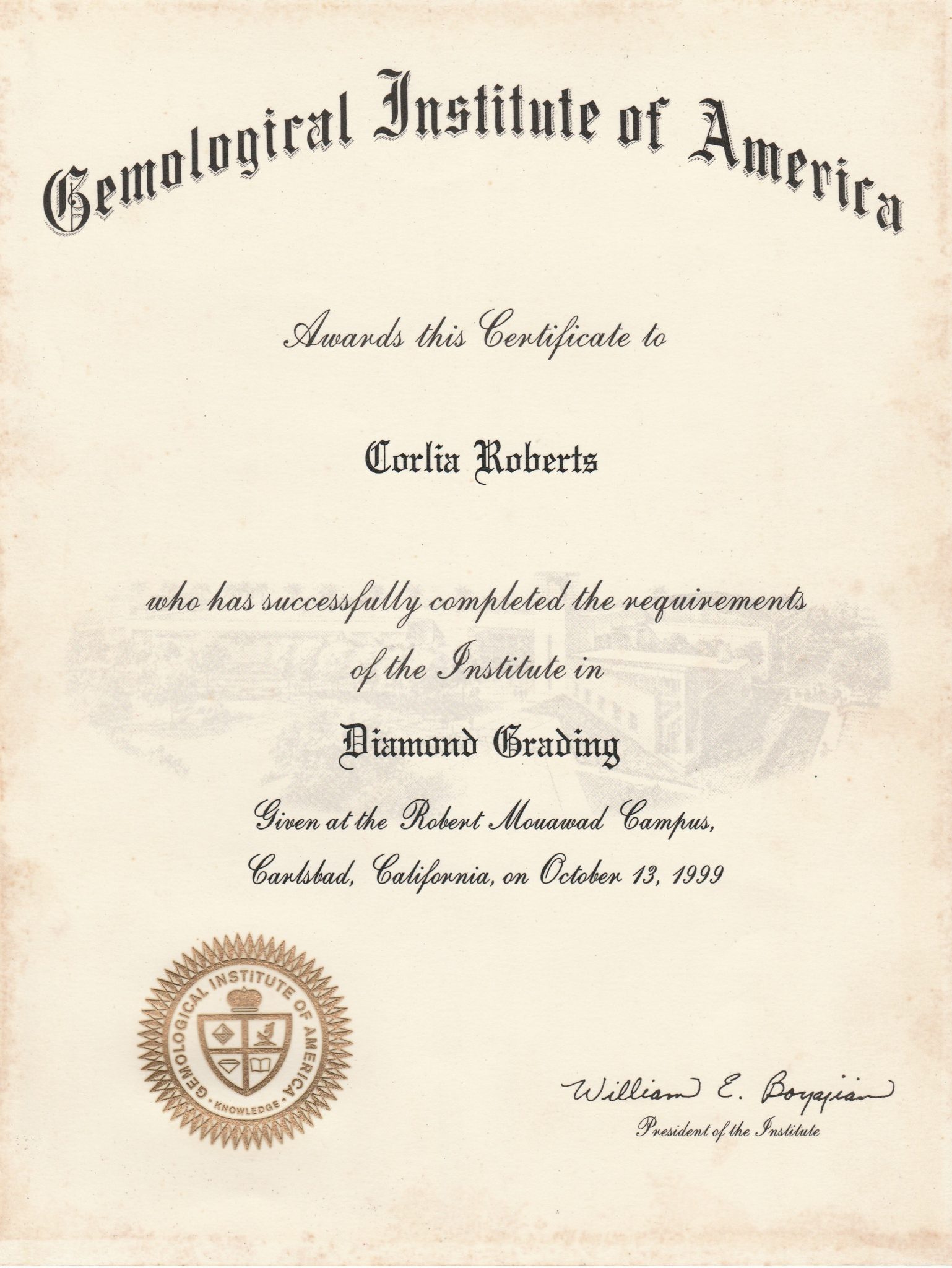 About - Corlia Roberts | Institute of Diamonds